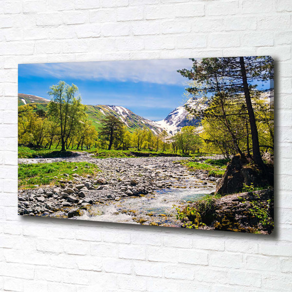 Union Rustic Fluss in den Bergen - Kunstdrucke auf Leinwand - Wrapped Canvas | Wayfair.de
